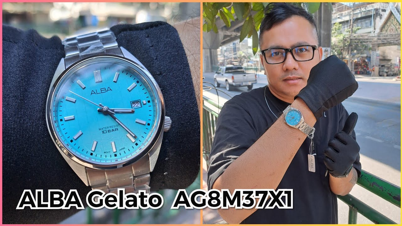 Review Alba Tiffany blue watch ALBA Gelato AG8M37X1 By Seiko - YouTube