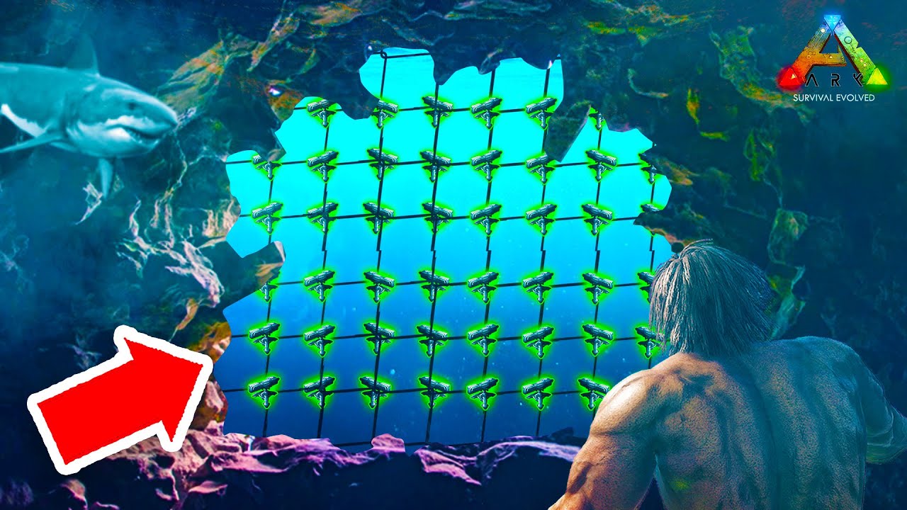 MIJN MEGA TEK TURRET DEATHWALL INGANG.. (ARK Nederlands) - YouTube