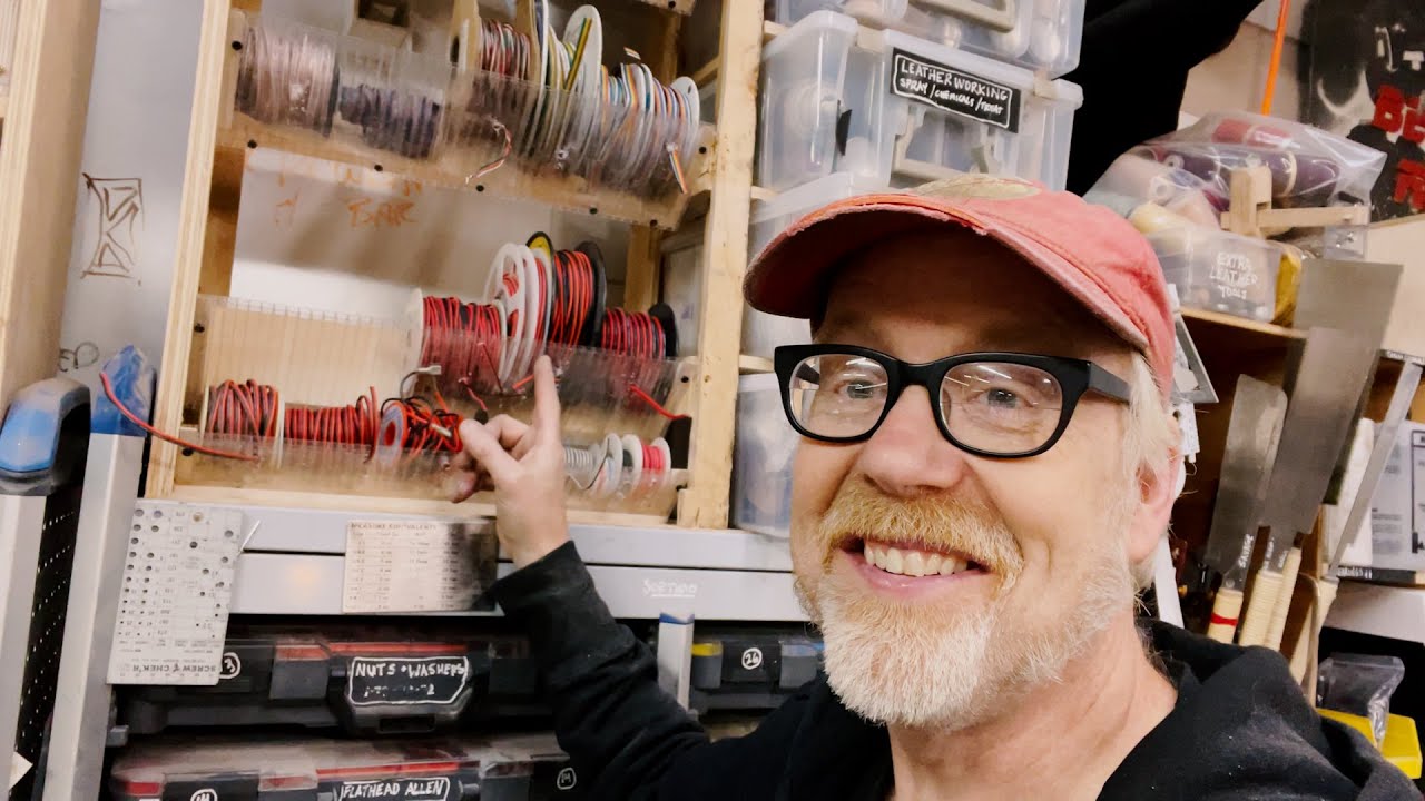Adam Savage's One Day Builds: Wire Storage Solution! - YouTube