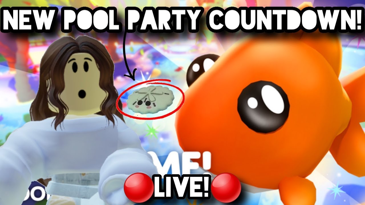 New Pool Party Countdown! | Playing Adopt Me! |🔴Live🔴| Roblox - YouTube