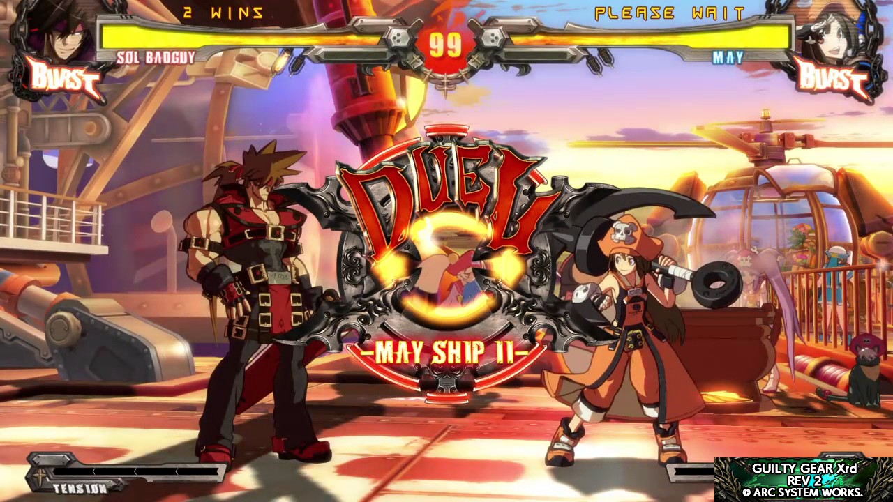 Guilty Gear Xrd REV 2 - Sol Badguy VS May - YouTube