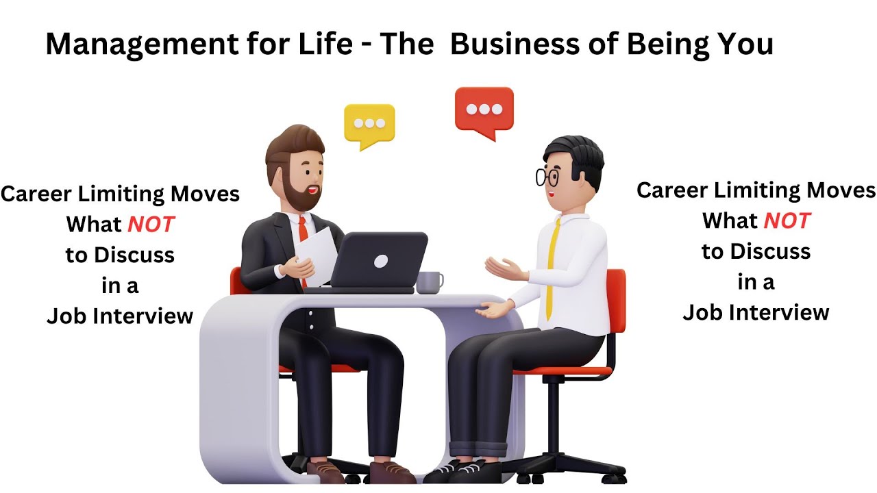 Do not Discuss these Topics during a Job Interview. Career Limiting ...