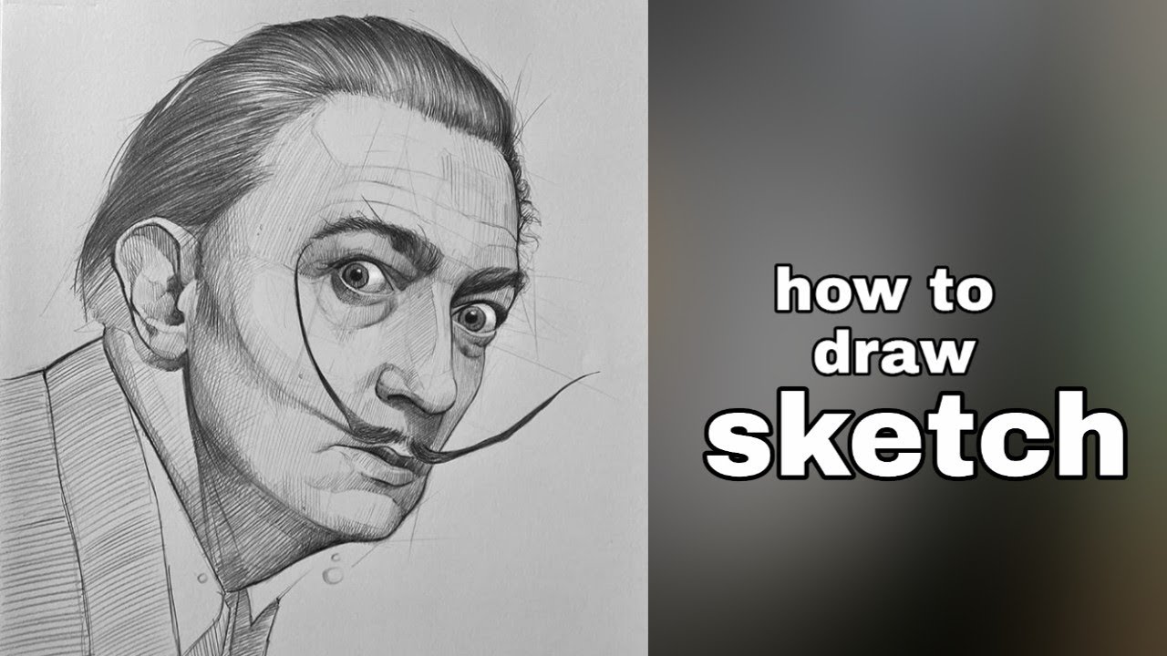 How to draw sketch| pencil sketch drawing tutorial -AjayArt - YouTube