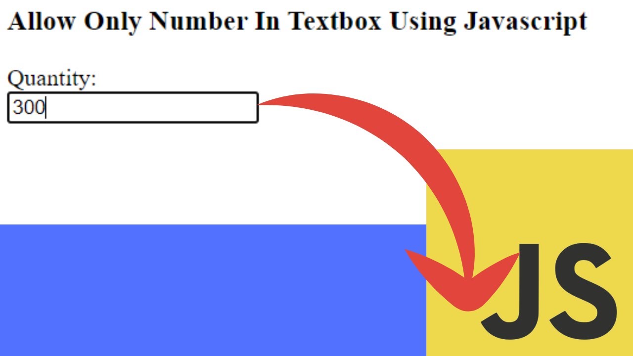 Allow Only Numbers In A Textbox Using Javascript Youtube