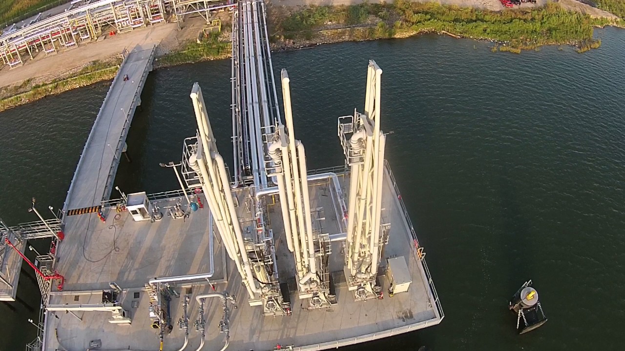 Modular Marine Barge and Ship Loading Dock - YouTube