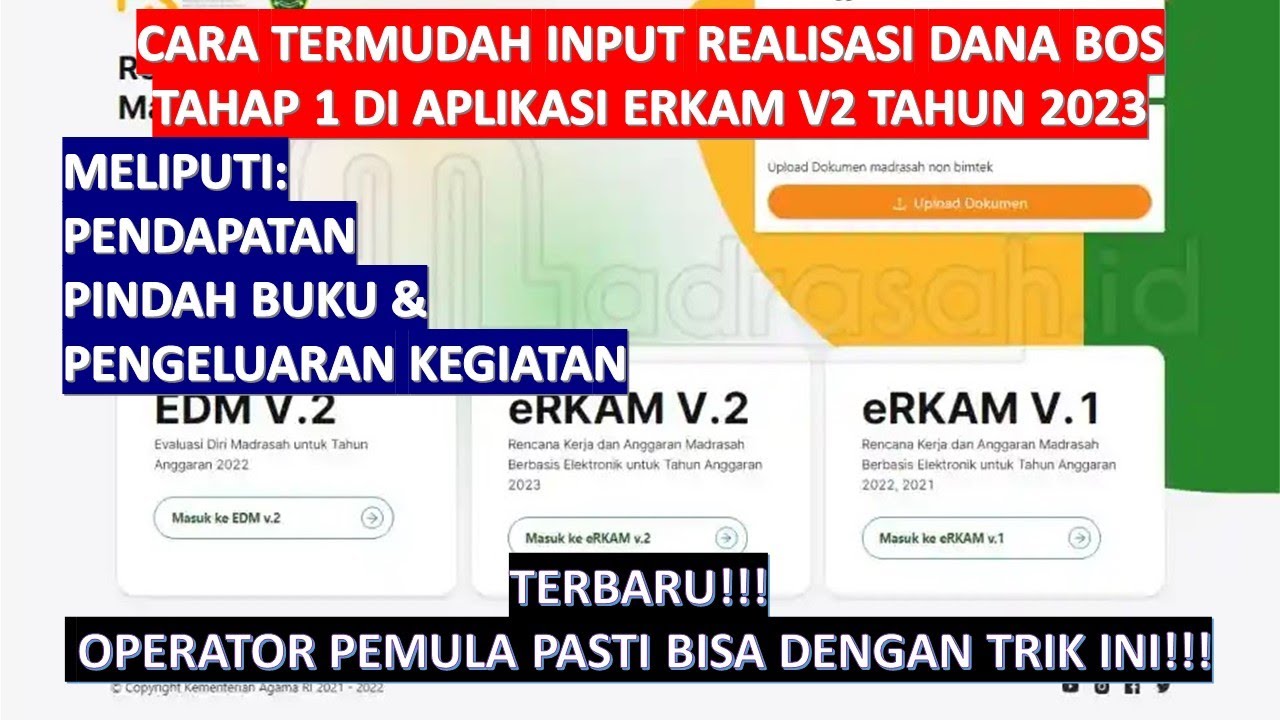 CARA INPUT REALISASI DANA BOS TAHAP 1 DI ERKAM V2 TAHUN 2023 - YouTube