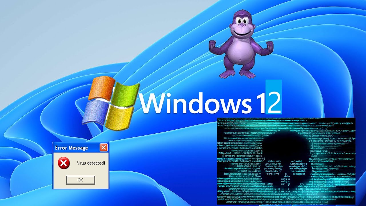 Destroying windows 12 with viruses - YouTube