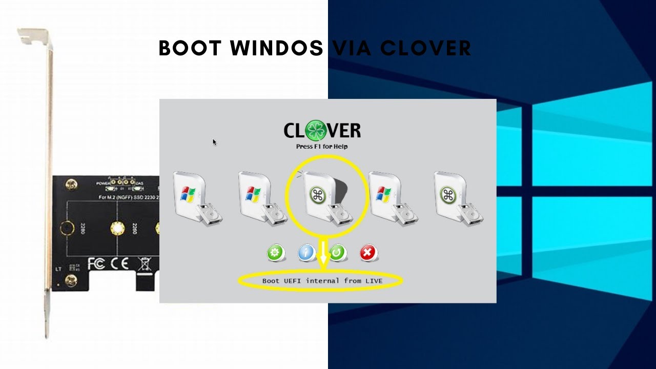 DANDO BOOT NO WINDOWS COM CLOVER, USANDO SSD NVME PCI-E EXPRESS(PLACA ...