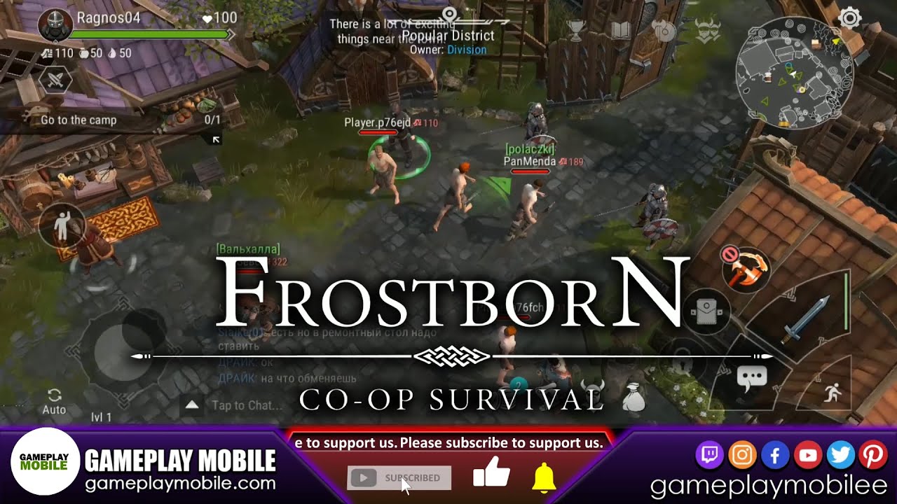 Frostborn: Coop Survival GAMEPLAY (Android/IOS Mobile SURVIVAL) - YouTube
