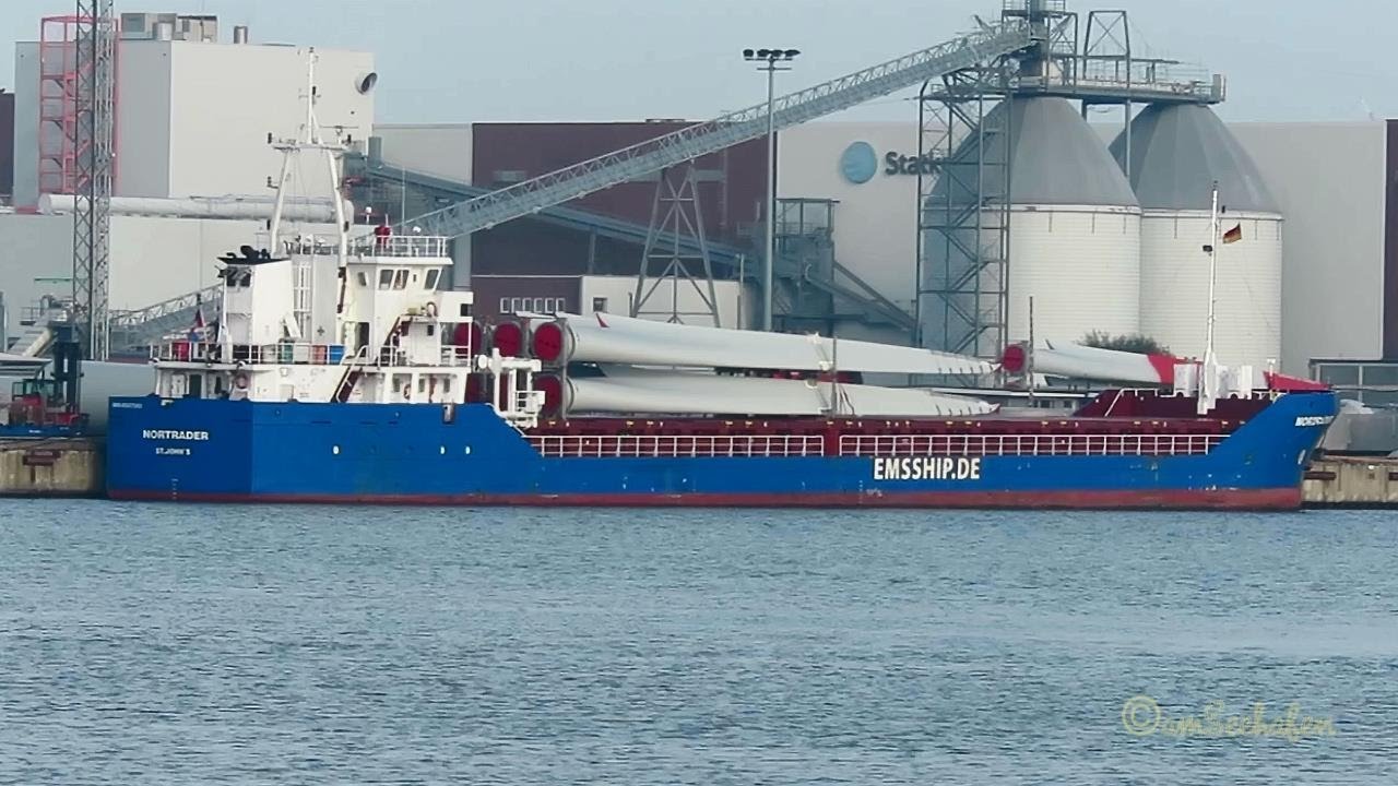 coaster NORTRADER V2GF9 IMO 9557393 Emden cargo seaship merchant vessel ...