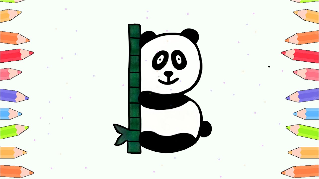 How To Draw Cute Panda | Easy Step By Step Drawing For Kids #drawing # ...