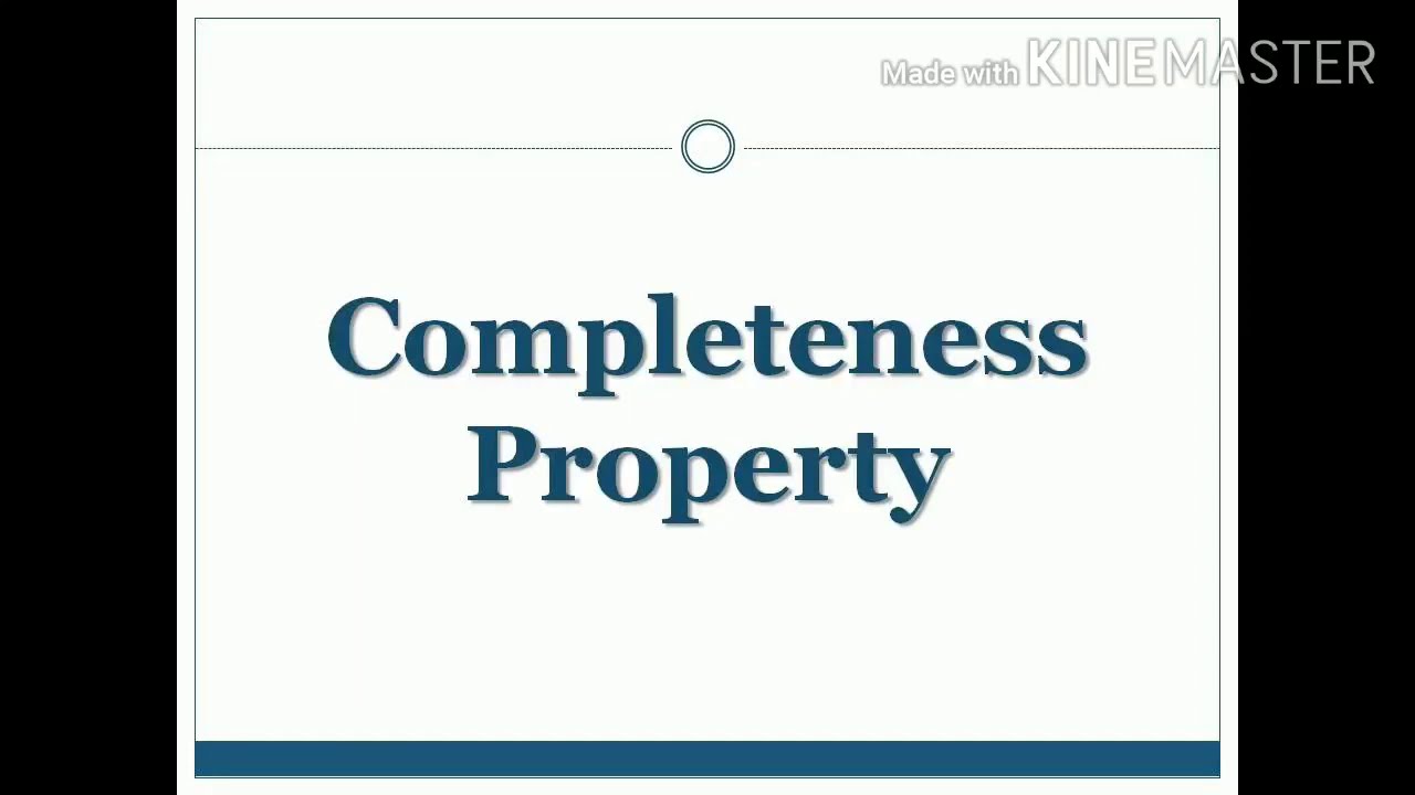 Completeness property - YouTube
