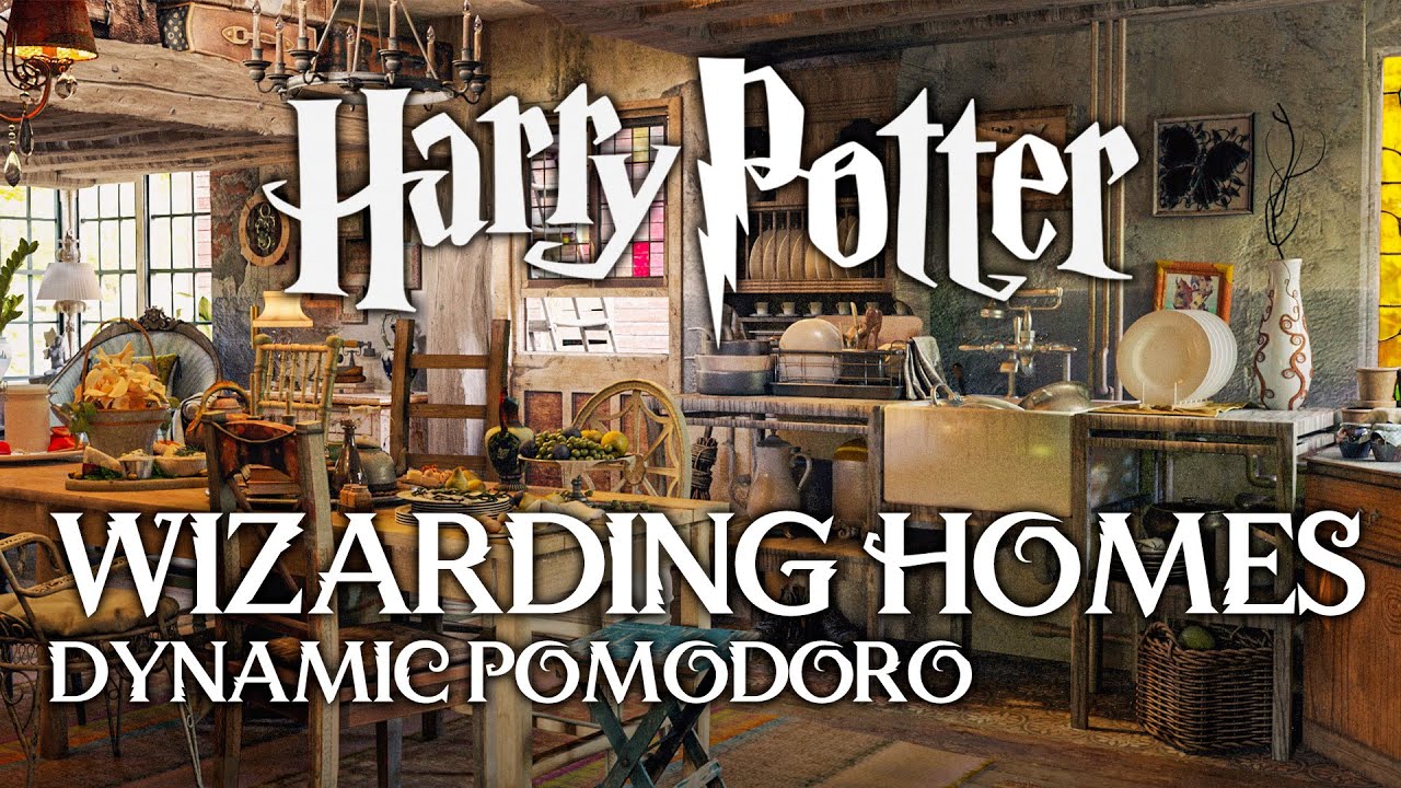 HARRY POTTER STUDY SESSION: Wizarding Homes 🏠 Malfoy, Hagrid & more ...