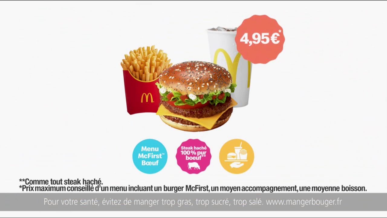 Mc First Boeuf McDonald's "ceci est un 1er date" Pub 2019 20s - YouTube