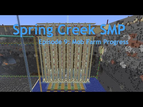 Spring Creek SMP Minecraft 1.20.1 Episode 9 - Hostile Mob Farm progress ...