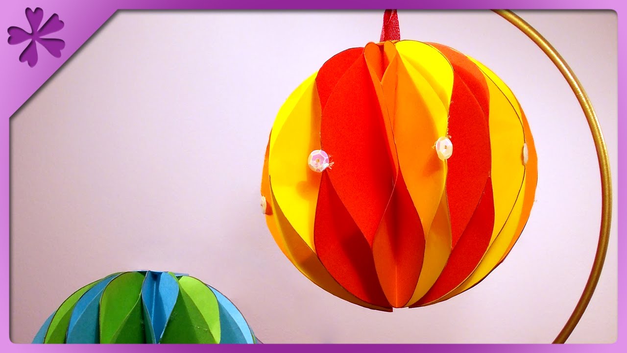 DIY Paper Christmas ball (ENG Subtitles) - Speed up #40 - YouTube