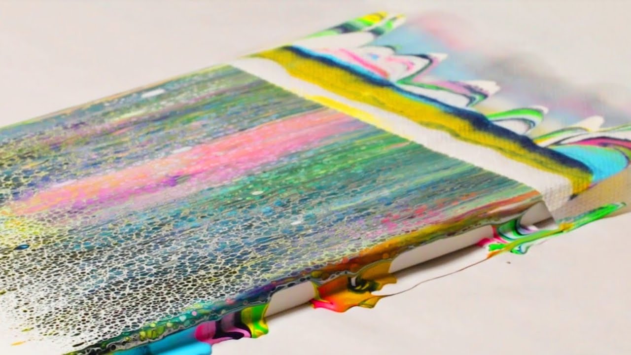 Fluid Art Swipe Technique / Spring Swipe With a Paper Towel - YouTube