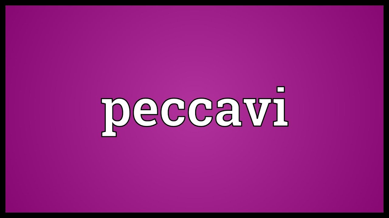 Peccavi Meaning - YouTube