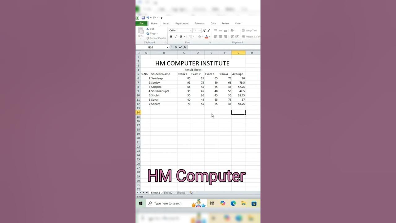 Excel Main Exam Sheet Kaise Banaye Sorts Exceltips Sortvideo Computer Computereducation