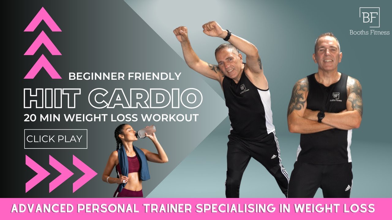 20 Min BEGINNER & ADVANCED Cardio HIIT WEIGHT LOSS Workout | ALL ...