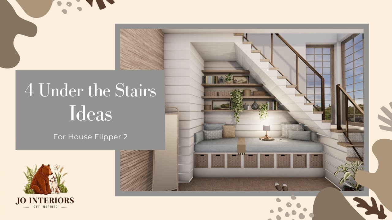 House Flipper 2 Ideas - 4 Under the Stairs Ideas - YouTube