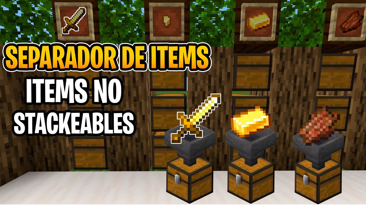 SEPARADOR de ITEMS Stackeables Automatico Minecrfat Bedrock 1.19 - YouTube