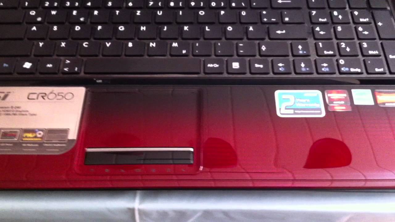 MSI CR650 Black-Red Notebook Unboxing Teil 2 - YouTube