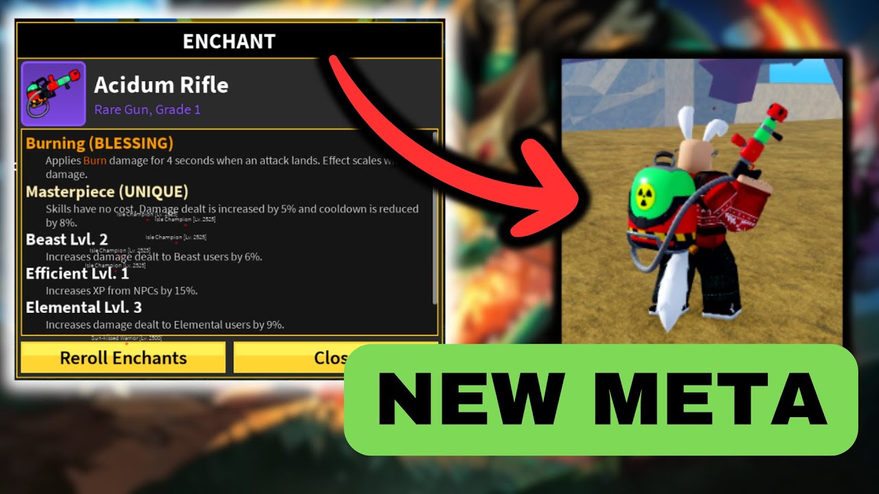 Using the NEW ACID RIFLE with BURN BLESSING | NEW UPDATE | Blox Fruits ...