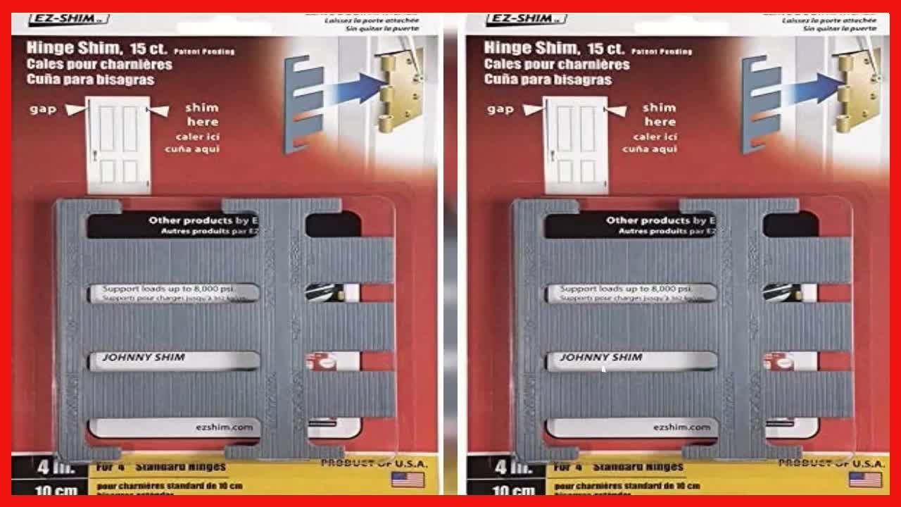 E-Z Shim EZ HS400BP 4" Hinge Shim (15 Pack), 4", 15 Count - YouTube