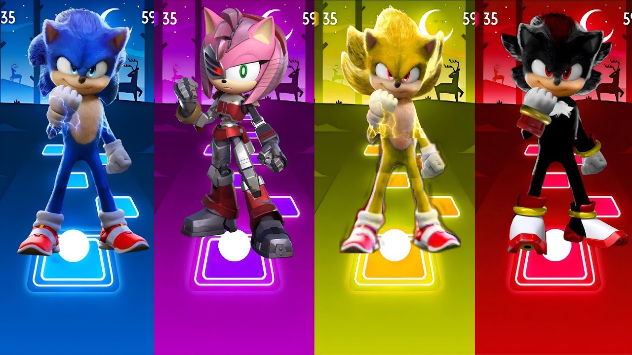 SONIC MOVIE 🔴 AMY ROSE 🔴 AMY ROSE 🔴 SHADOW I Tiles Hop EDM Rush - YouTube
