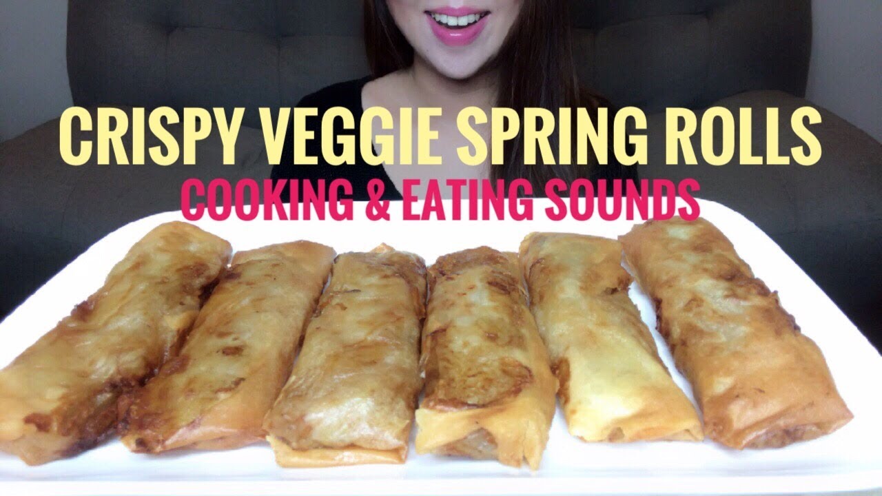 ASMR Crispy Spring Rolls | Recipe | Eating Sounds (No Talking) - YouTube