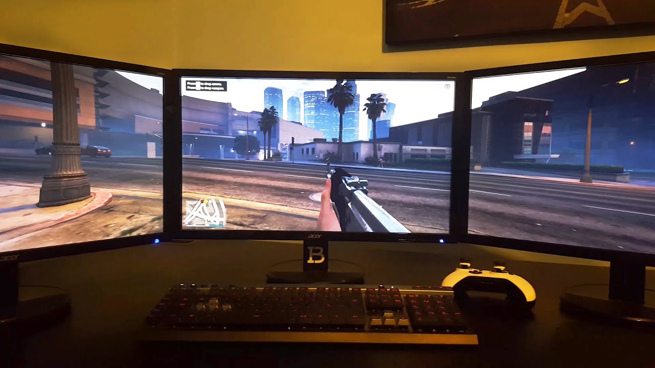 GTA V Across Three Monitors!! - YouTube