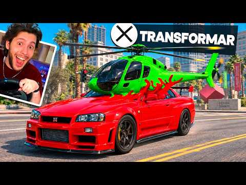 Me Tornei MOTORISTA de FUGA com CARRO QUE MUDA de FORMA! (GTA 5 RP)