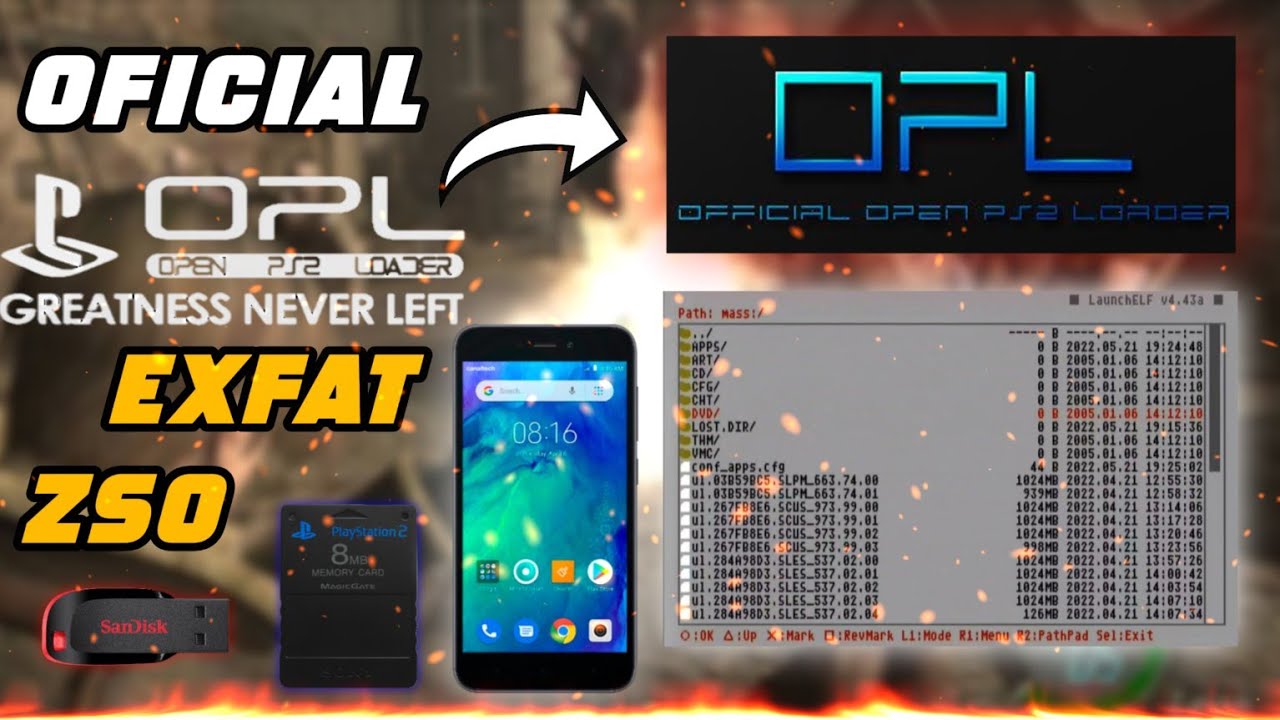 NOVO OPL!!! Suporta ExFat e ZSO, Como Atualizar Pelo Celular | PS2 - YouTube