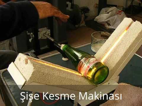 Cam Şişe Kesme Makinası - The Machine Of Cut Glass Made Bottles