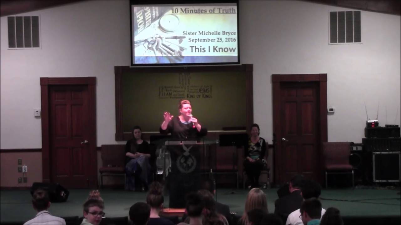 UPCN-Michelle Bryce-10 Minutes of Truth-This I Know-9-25-16 - YouTube
