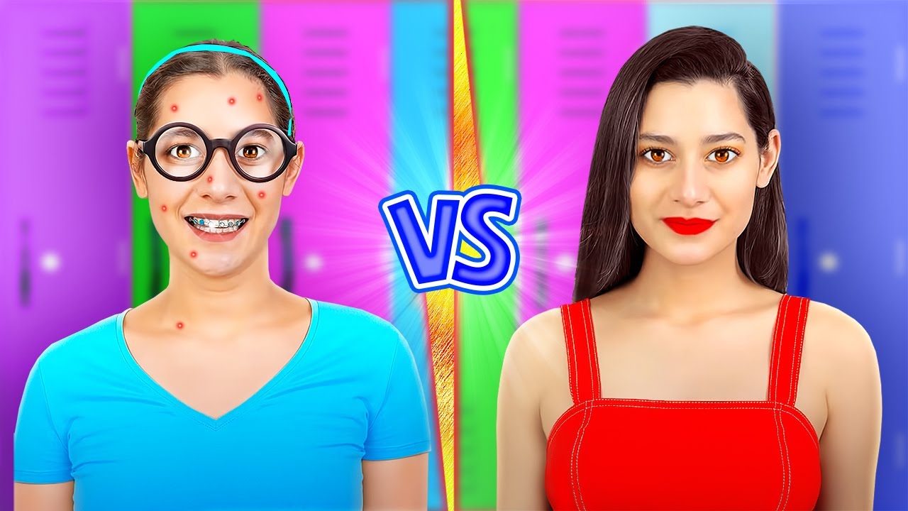 HOW TO BECOME POPULAR AT SCHOOL || Popular VS Nerd Student And Funny ...