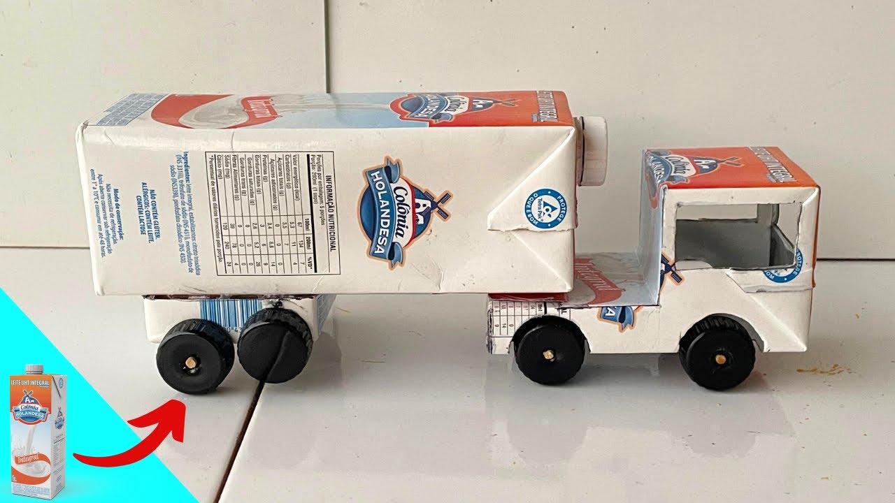 Veja como Fazer esse CAMINHÃO de CAIXA de LEITE - YouTube