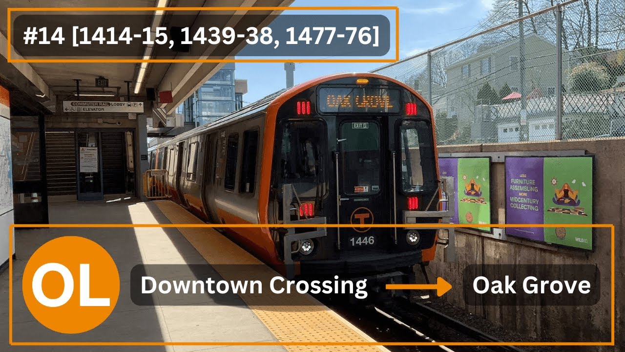 [Boston Subway] MBTA #14 CRRC [1414-15, 1439-38, 1477-76] Orange Line ...