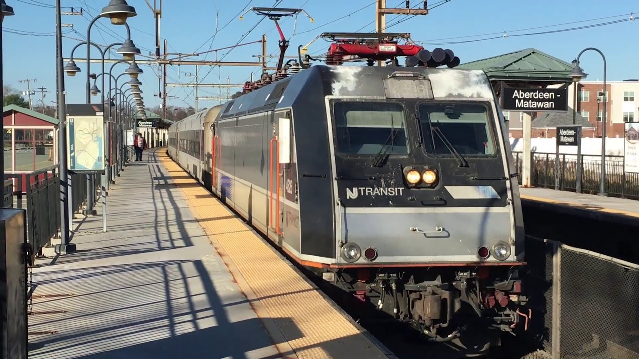On-Board NJT NJCL Train #7225 from Aberdeen-Matawan to Long Branch ...