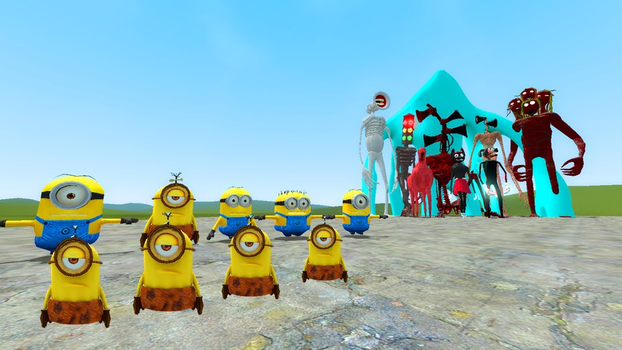 MINIONS 2.0 VS TREVOR HENDERSON CREATURES!! Garry's Mod Sandbox ...