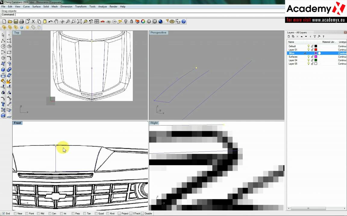 Mc Neel Rhinoceros Car modeling tutorial part 3 - YouTube
