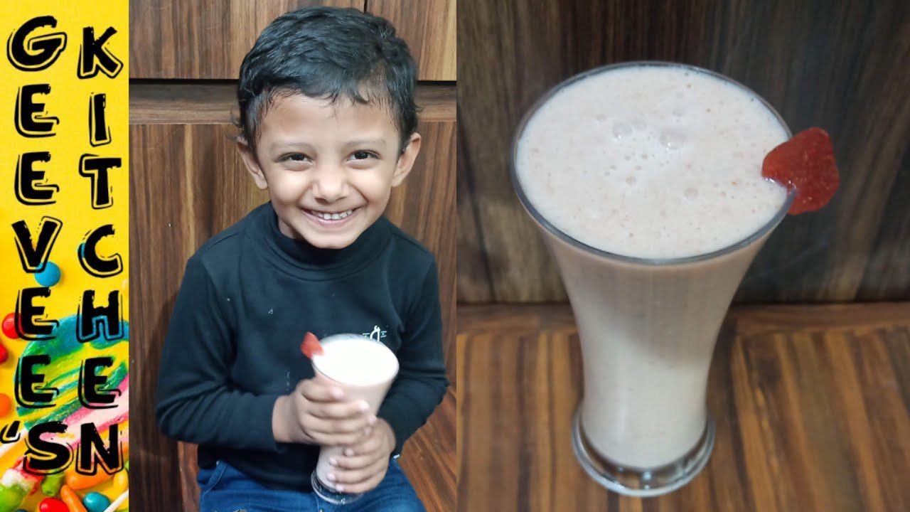 4 Years Old Makes Strawberry Milkshake | Kids Special | Fireless ...