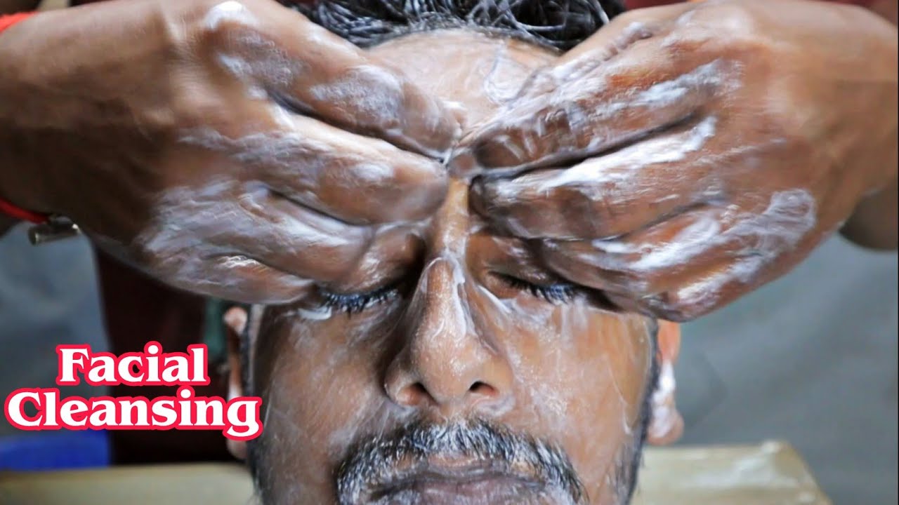 Best Ever Facial Experience From Indian Street Barber | Face Glowing ...