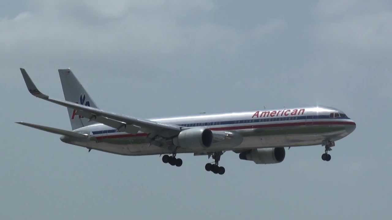 American Airlines 767-300 w / Winglets landing @ MIAMI Int'l Airport ...