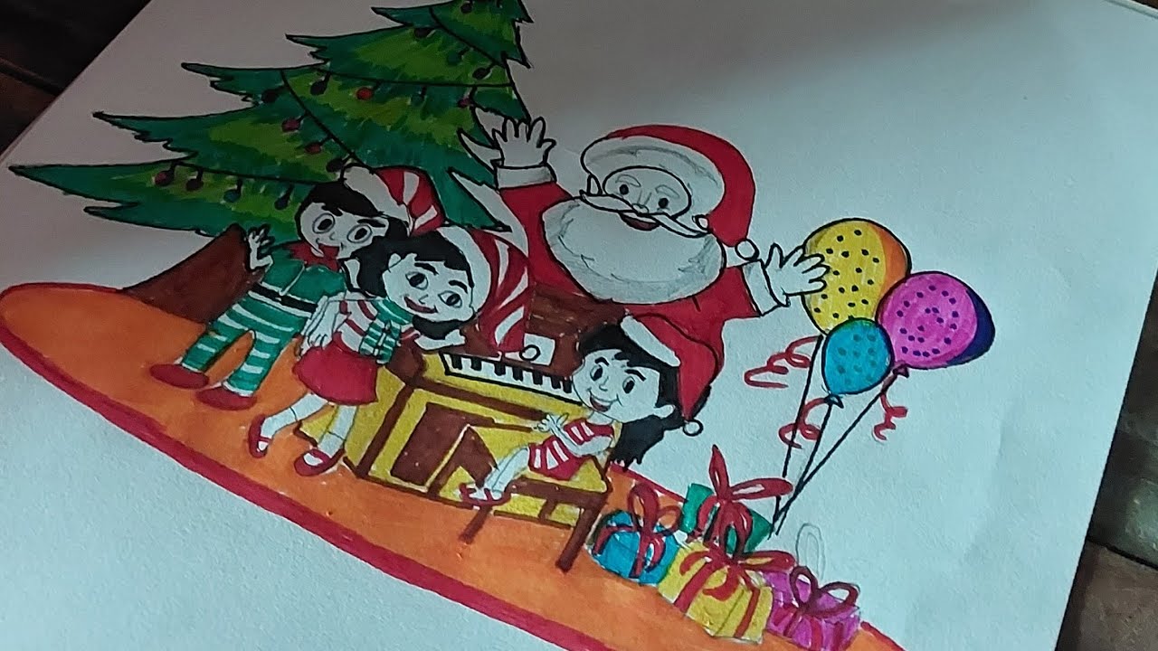 How to drow santa claus ## Christmas drowing ## merry Christmas - YouTube