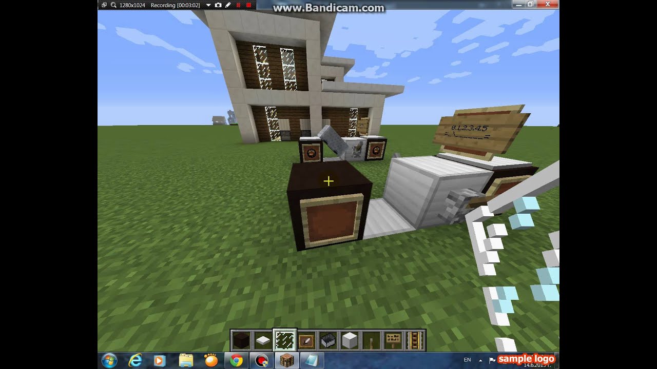 How to make a motorcycle in MINECRAFT 1.8.1 - YouTube