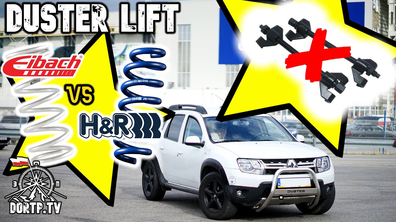 Lift zawieszenia Duster, podkładki, wymiana sprężyn bez ściągacza ...