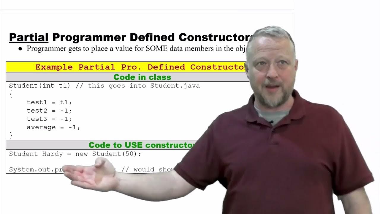 4 - Partial Programmer Defined Constructors - YouTube