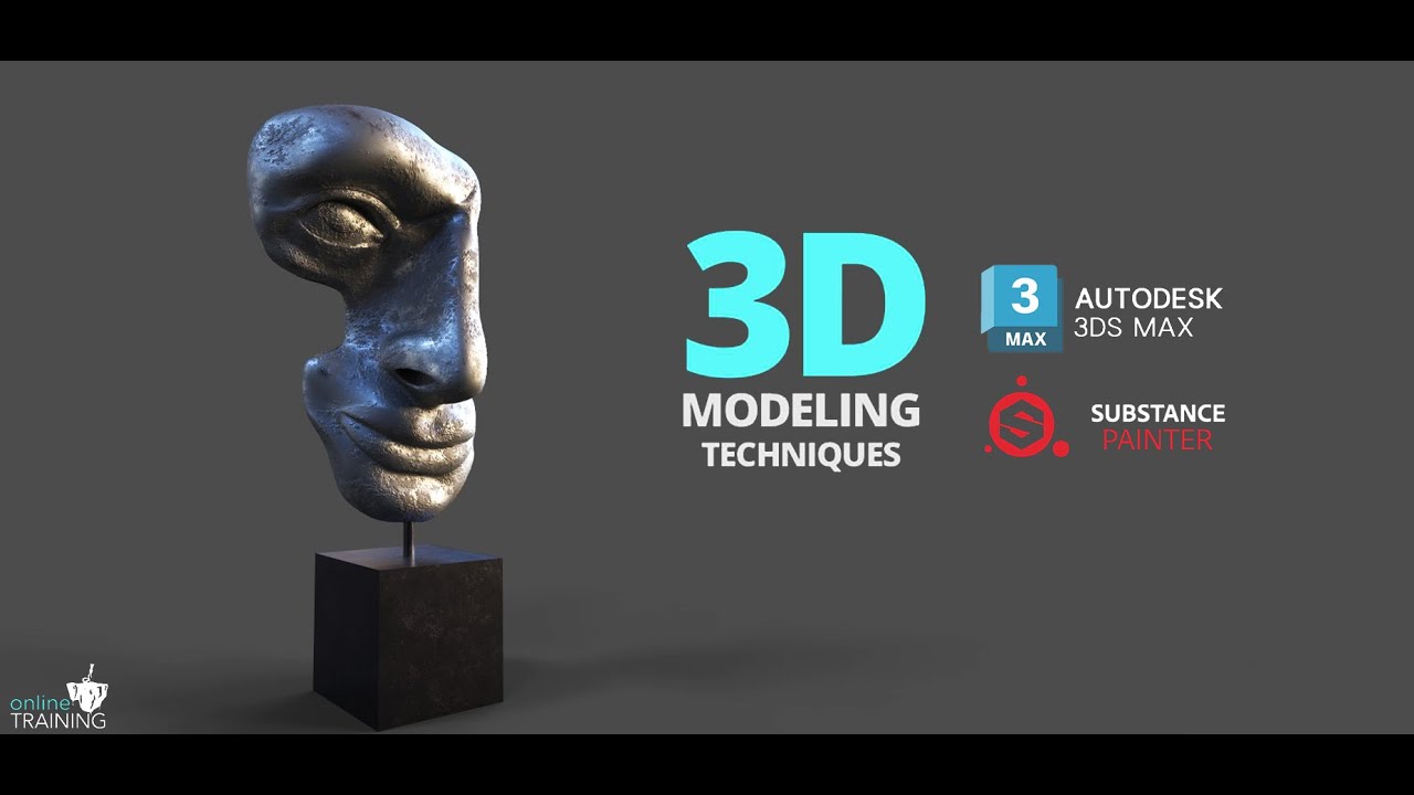 How to create an face sculpture in 3D's max step by step - YouTube